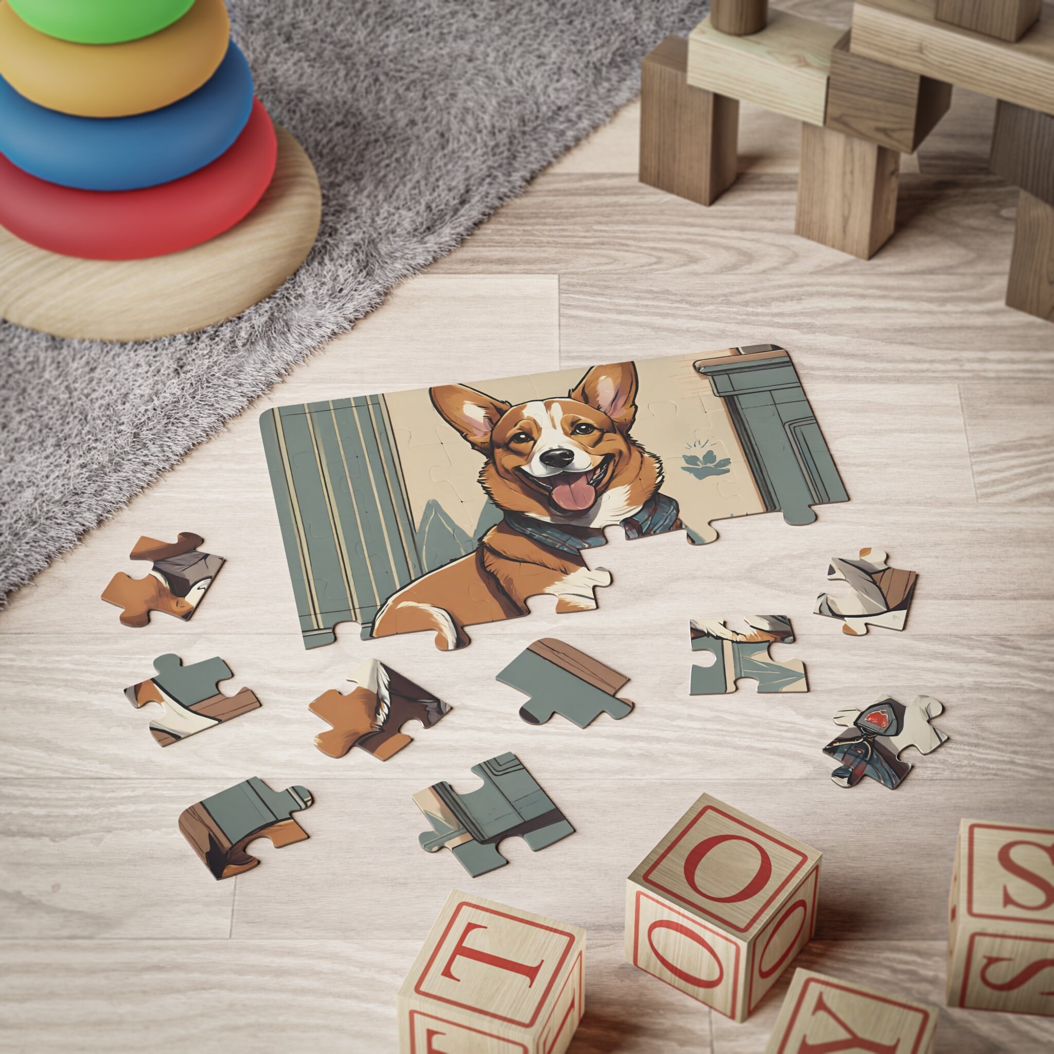 Welsh Corgi Jigsaw Puzzle - 30 Pieces - A Delightful Challenge for Kids ...