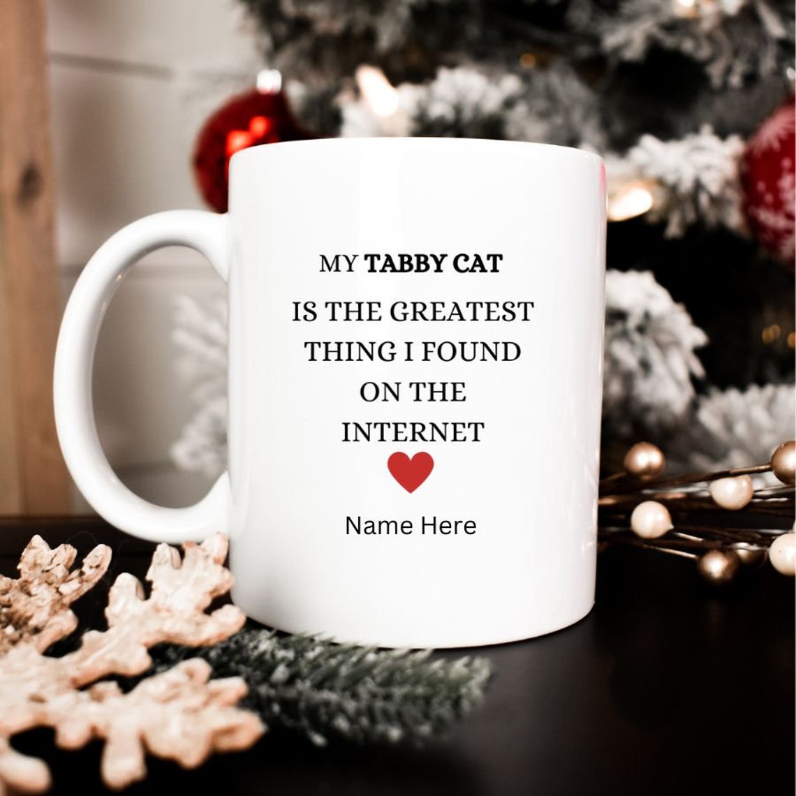 Tabby Cat Mug, Cat Mom Gift, Cute Pet Coffee Cup, Tabby Lover Gift ...