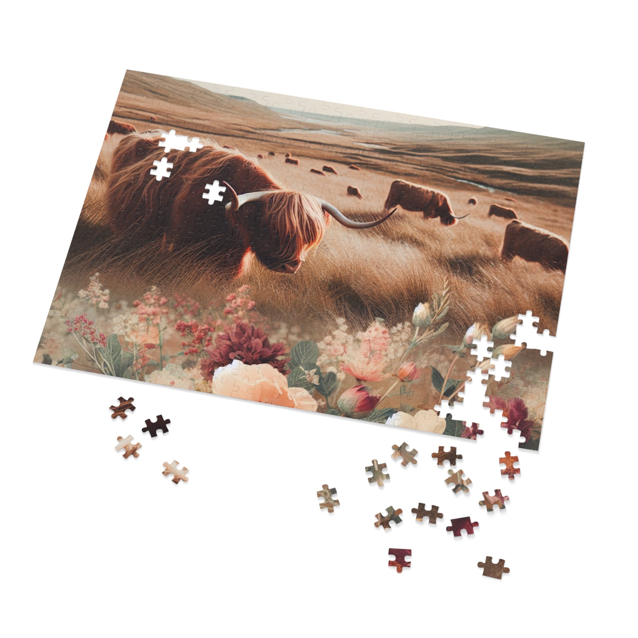 Highland Cow Picture Puzzle - Ideal Gift for Cow Enthusiasts, Farm ...