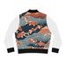 Women's Koi Fish Print Bomber Jacket, Asian-inspired Outerwear ...