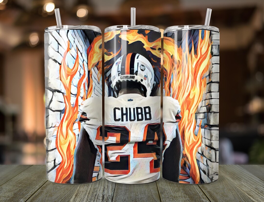 Nick Chubb Tumbler Wrap 20oz PNG, Browns Chubb Wrap, Football Fan Gift ...
