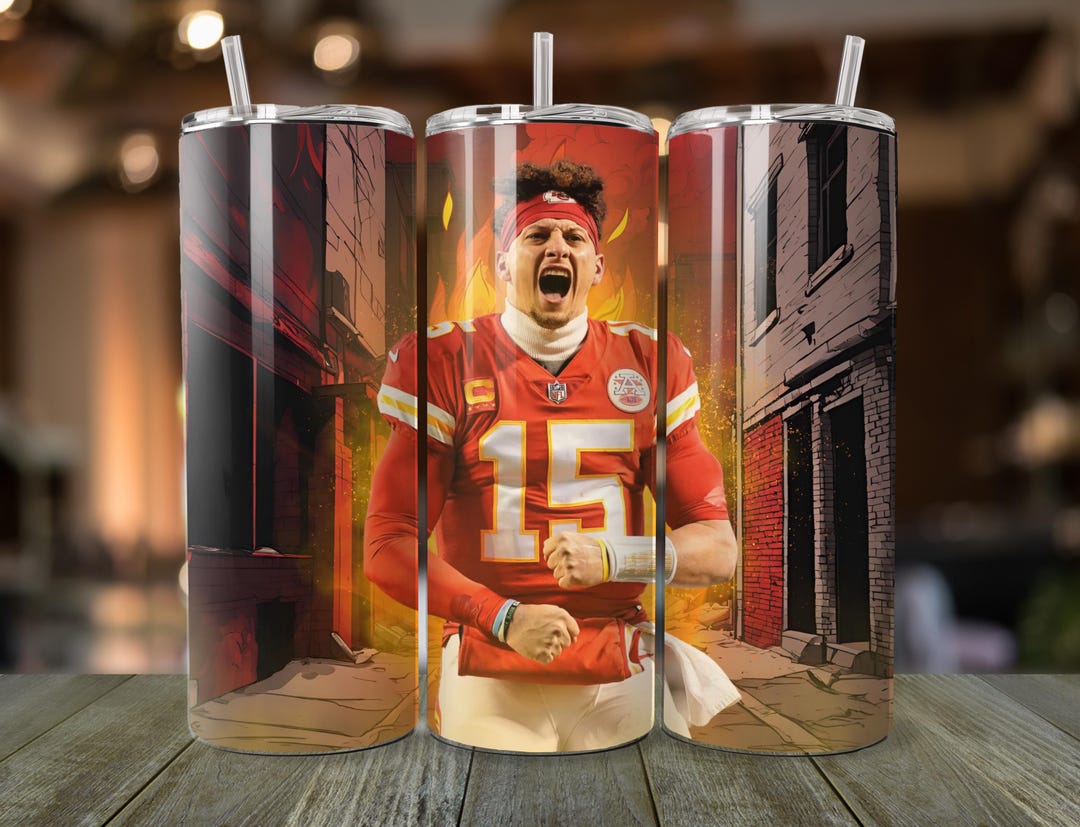 Patrick Mahomes Tumbler Wrap 20oz PNG, Chiefs Mahomes Wrap, Football ...