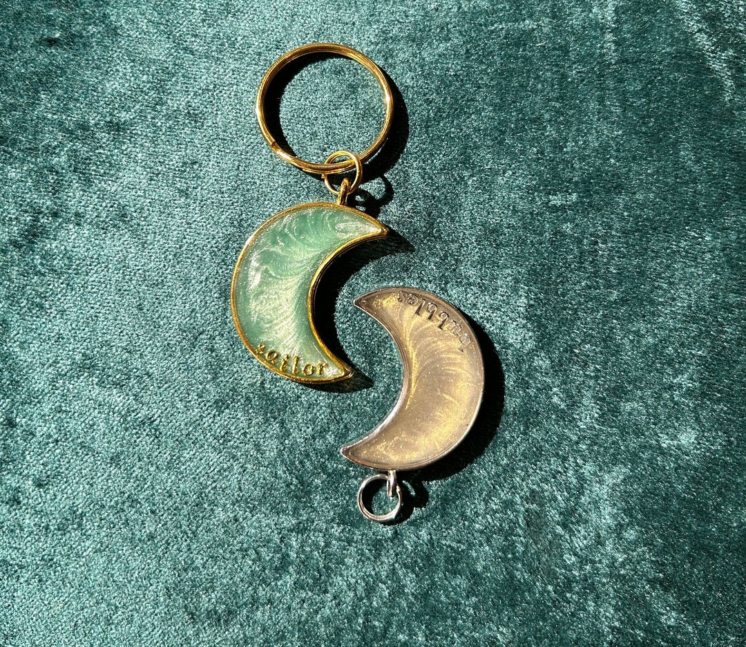 Custom Crescent Tag resin - Etsy