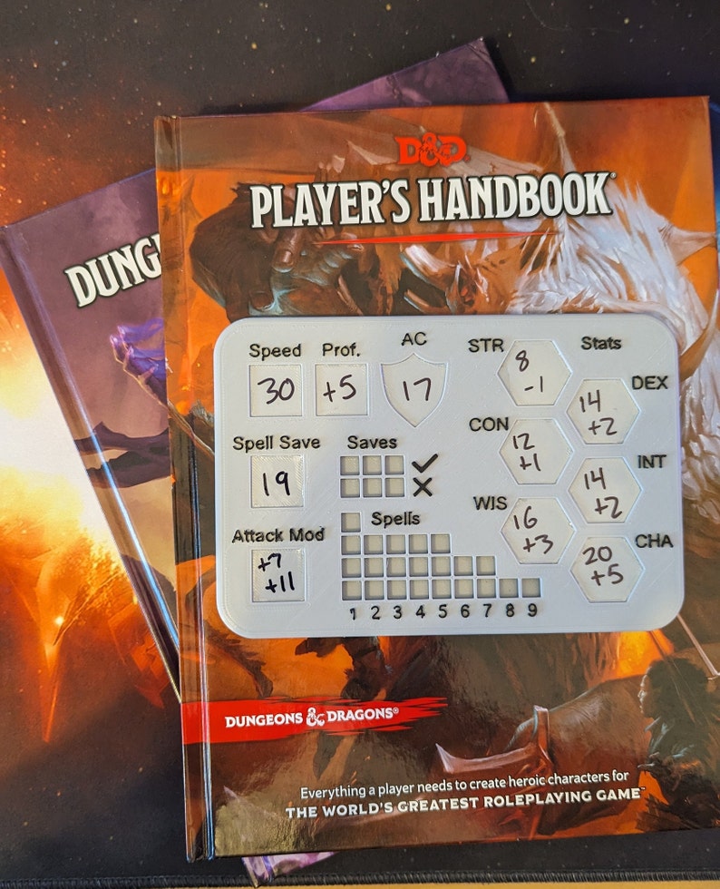 Dnd Stat Tracker Stats, AC, Spell Slots, Speed - Etsy