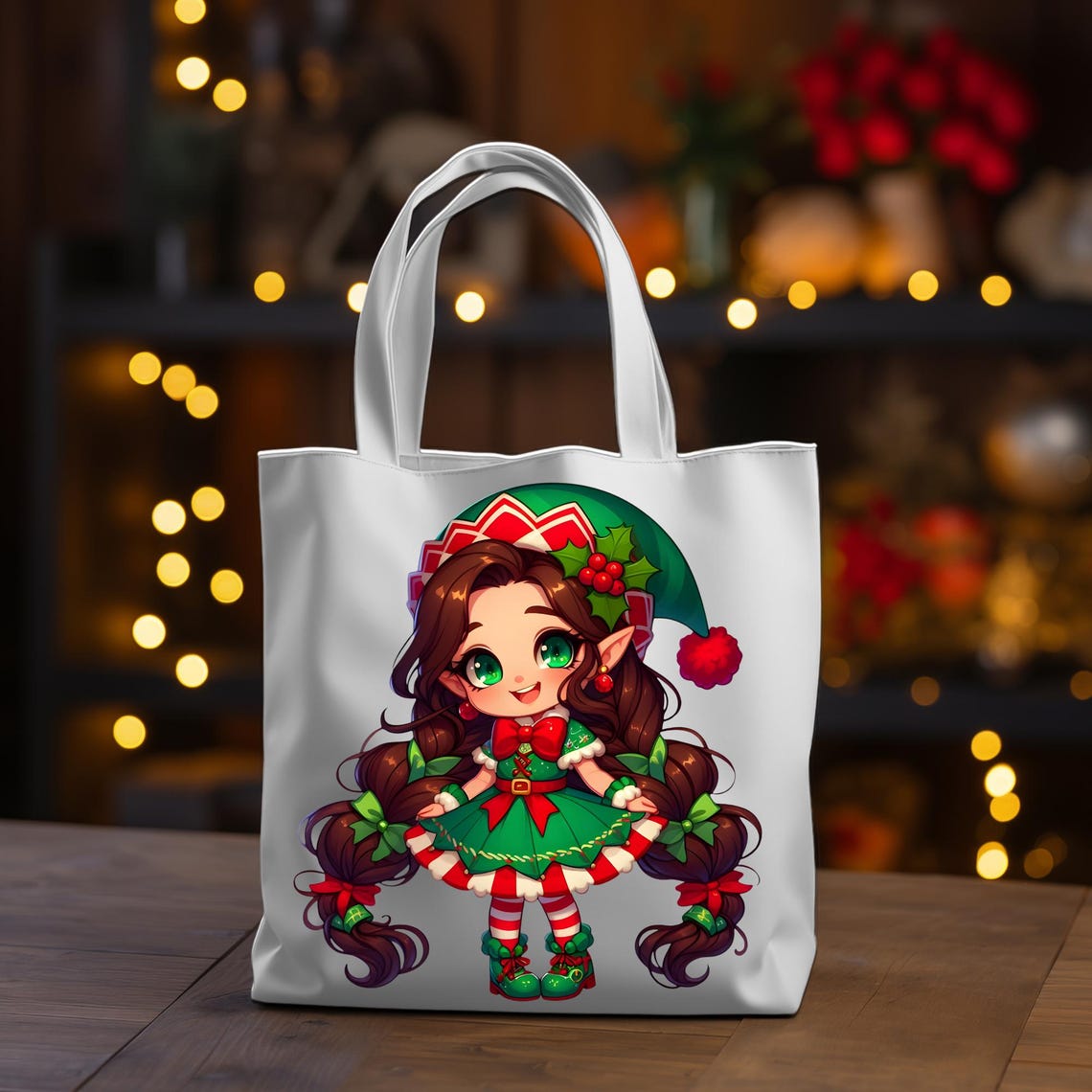 Elf Doll, Elf Girl, Christmas Chibi Girls, Christmas Elves, Christmas ...