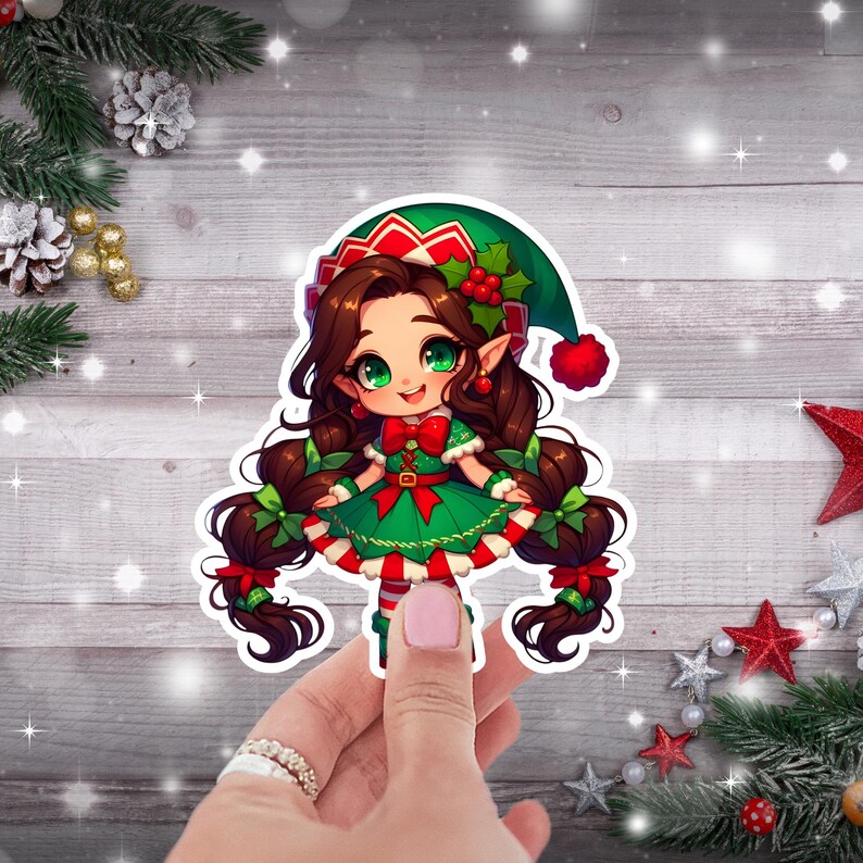 Elf Doll, Elf Girl, Christmas Chibi Girls, Christmas Elves, Christmas ...