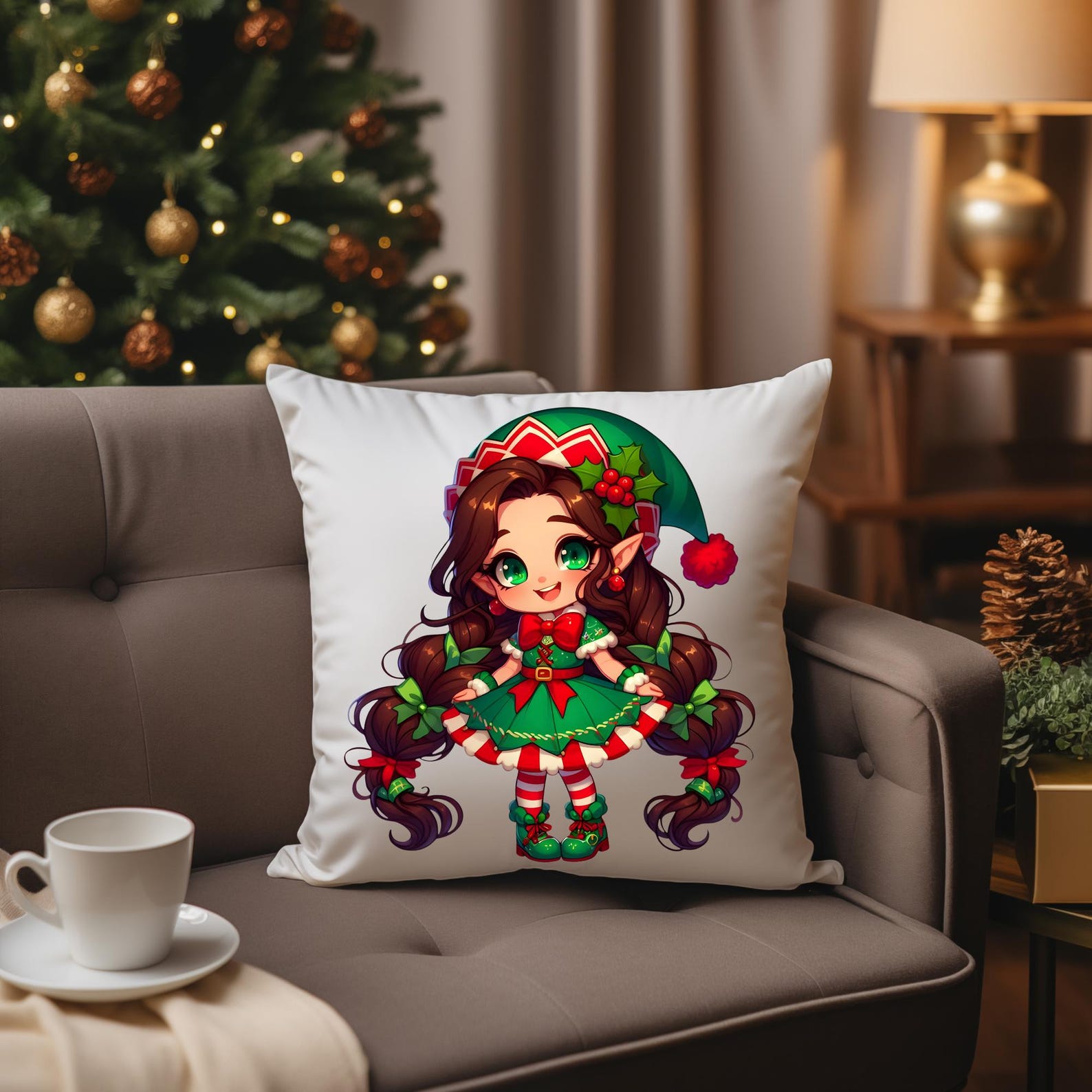 Elf Doll, Elf Girl, Christmas Chibi Girls, Christmas Elves, Christmas ...