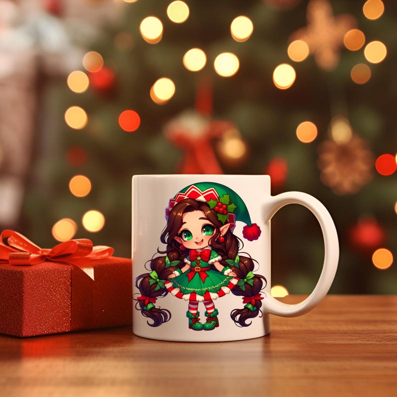 Elf Doll, Elf Girl, Christmas Chibi Girls, Christmas Elves, Christmas ...