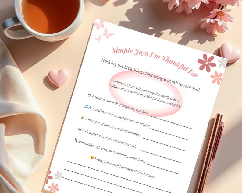 Gratitude Morning Journal: Daily Self-reflection Worksheet (PDF ...