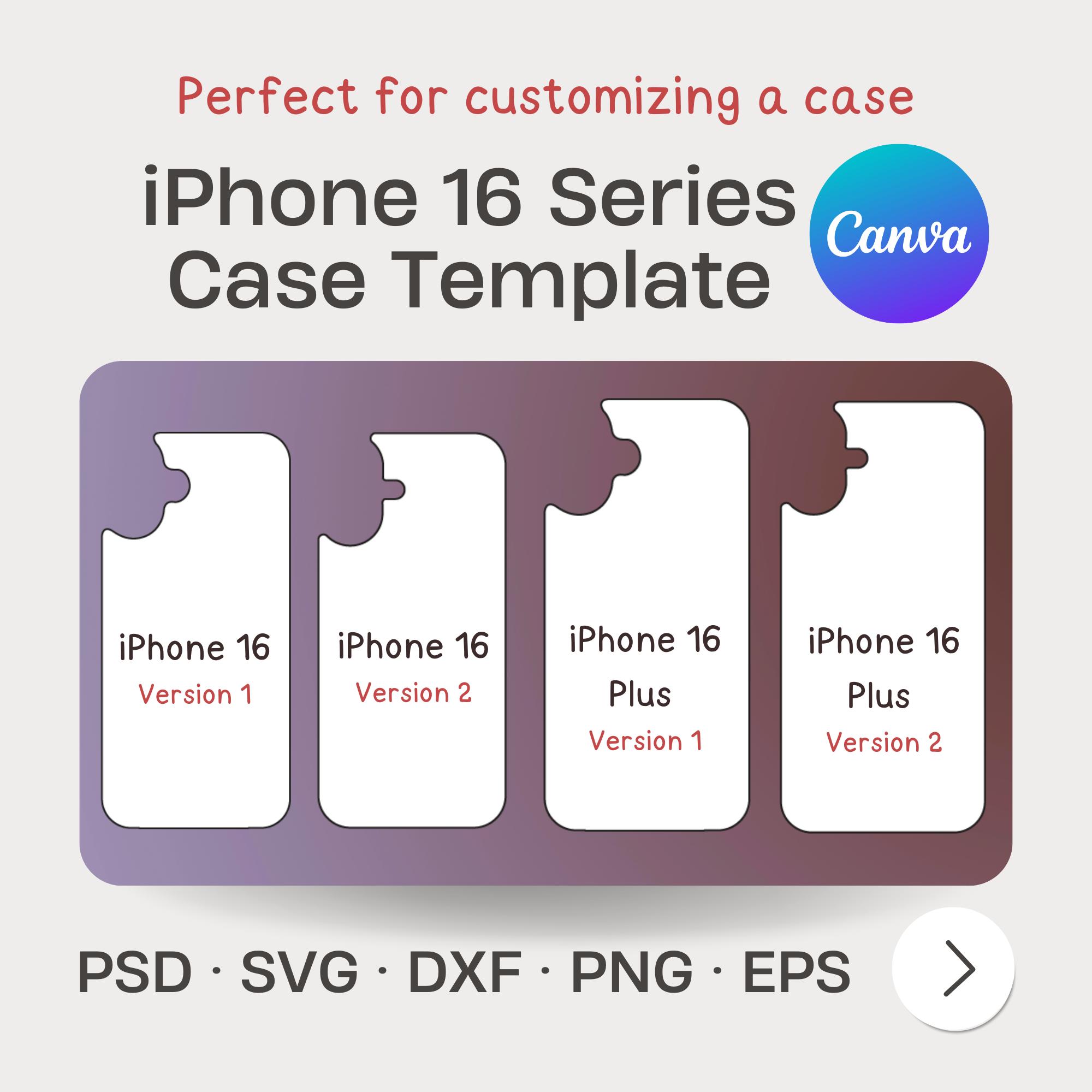 IPhone 16 Series 1 Case Template, Phone Case Template, SVG, Dxf, PNG ...