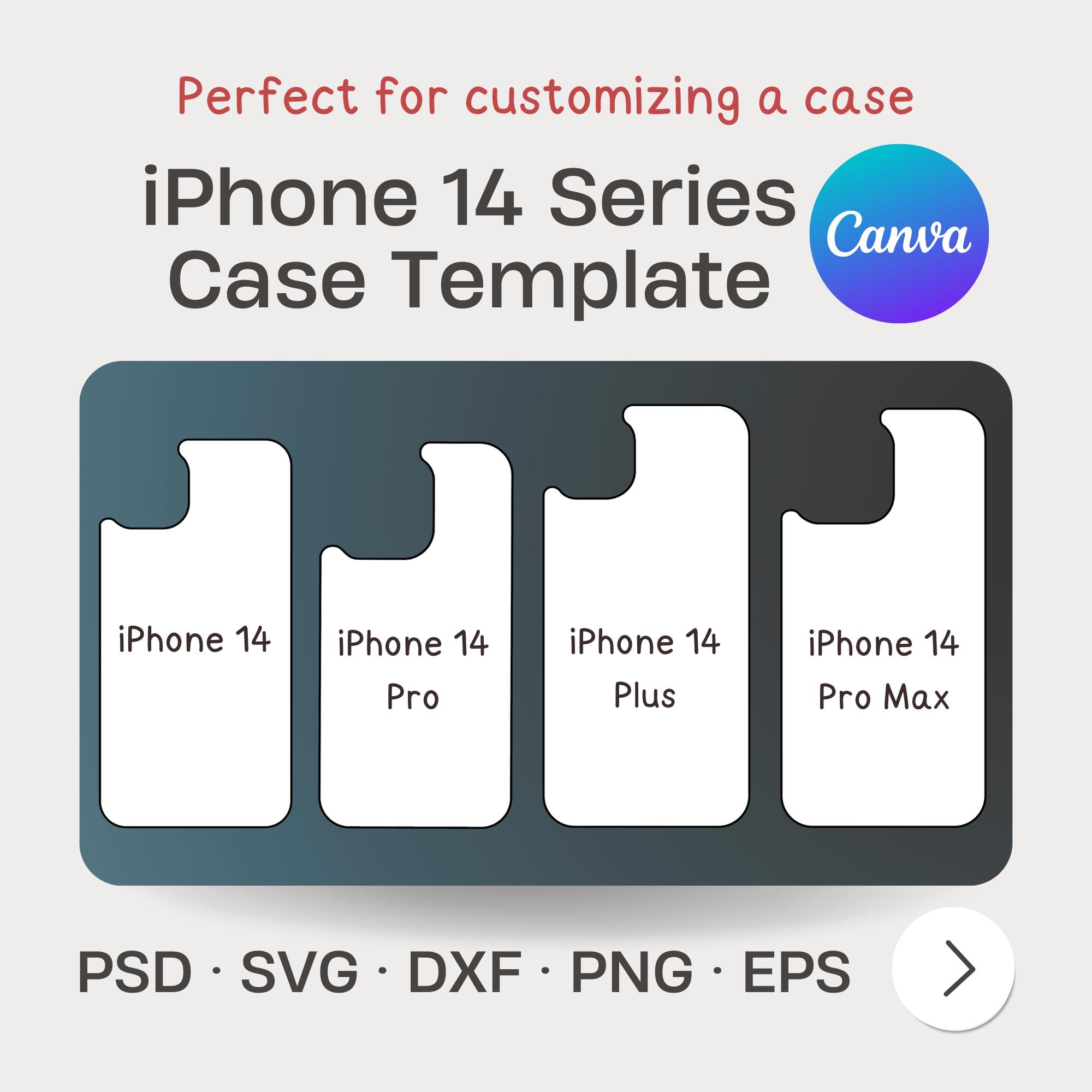 IPhone 14 Series Case Template, Phone Case Template, SVG, Dxf, PNG, PSD ...
