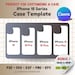 IPhone 15 Series Case Template, Phonecase, SVG, Dxf, PNG, PSD, 8.5" X ...