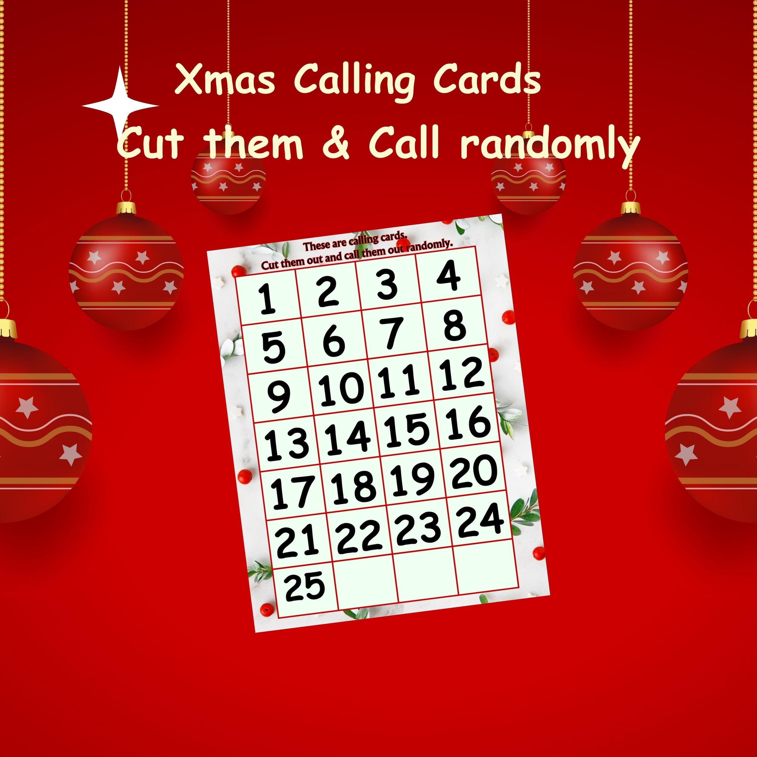 Tarjetas de bingo imprimibles / Feliz Navidad 5x5 cuadrícula 30 Tarjeta ...