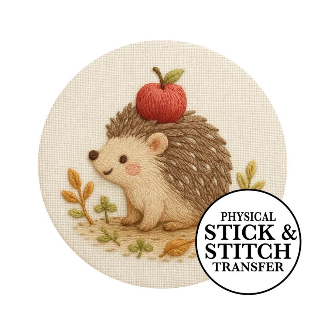 Hedgehog Hand Embroidery Pattern | Nursey Woodland Animal Stick and ...