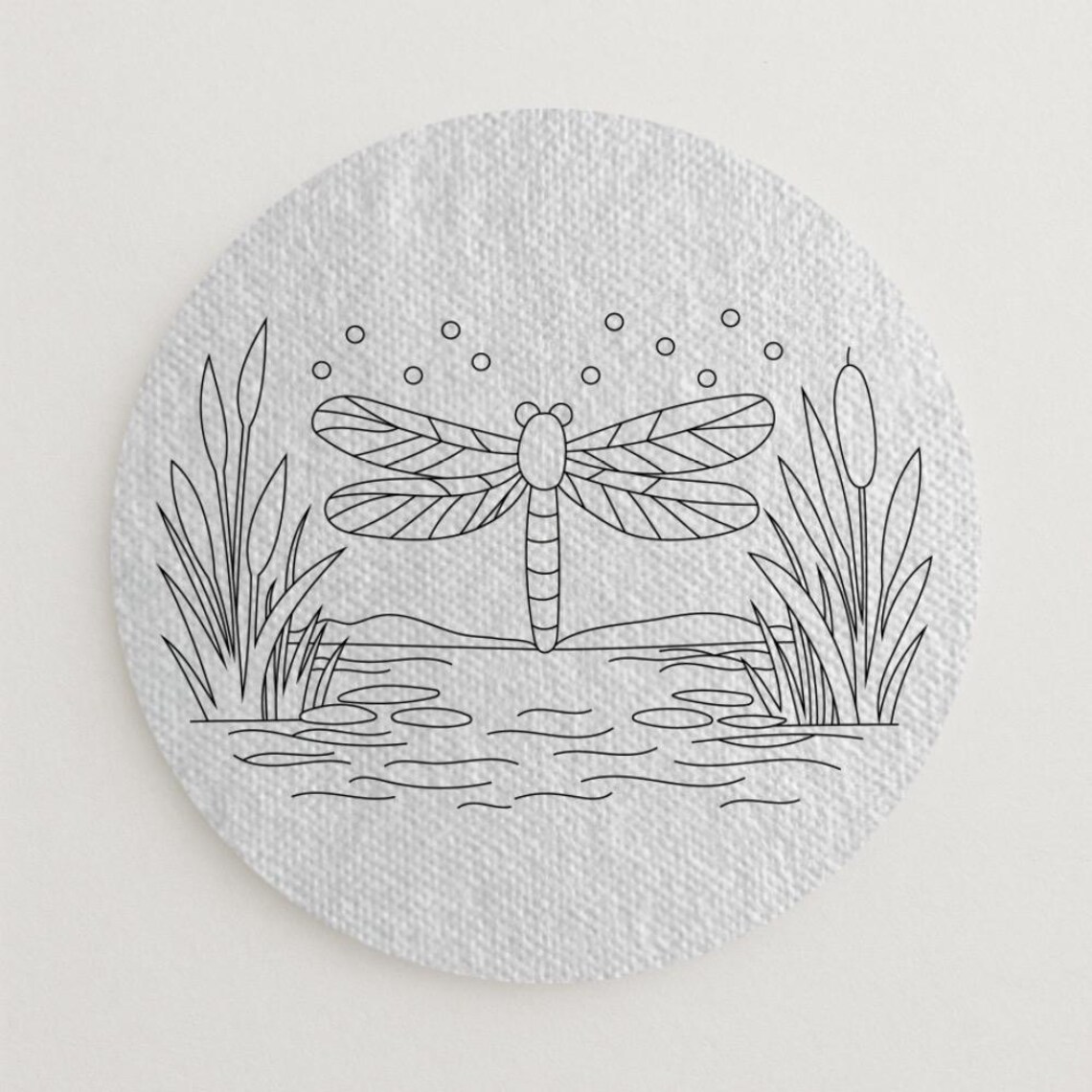Dragonfly Hand Embroidery Transfer Pattern | Nature Insect Stick and ...