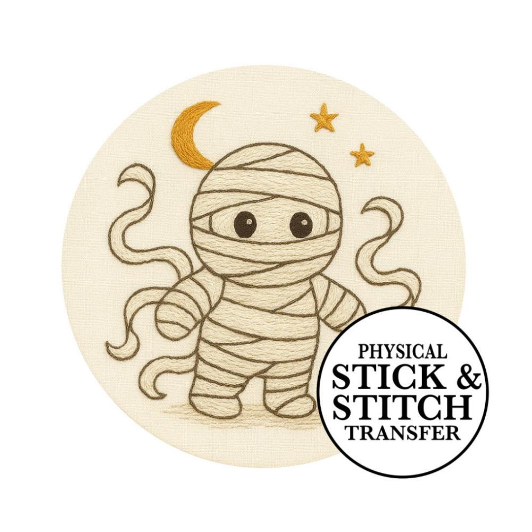 Mummy Embroidery Stick and Stitch Transfer: Halloween Design - Etsy