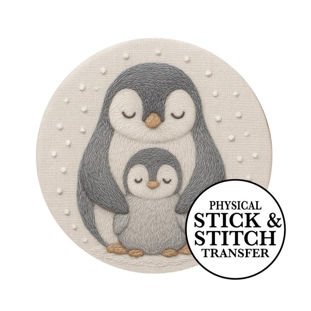 Penguin Hand Embroidery Pattern | Nursery Snow Ice Artic Antarctica ...