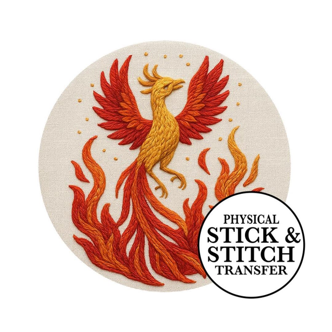 Rising Phoenix Stick & Stitch Transfer for Kids Room and Crafts - Etsy