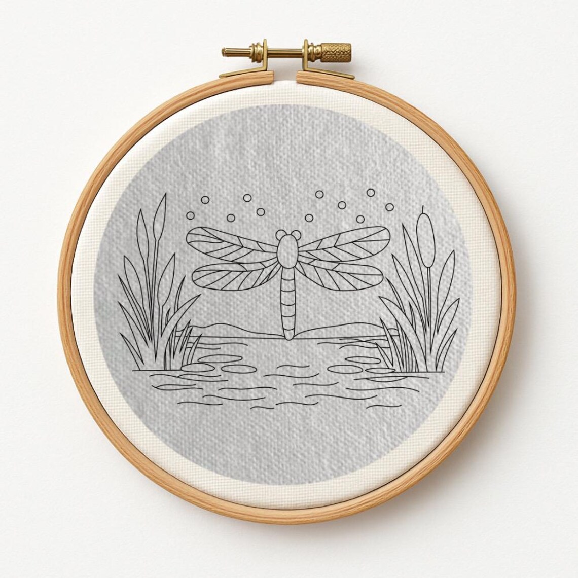 Dragonfly Hand Embroidery Transfer Pattern | Nature Insect Stick and ...
