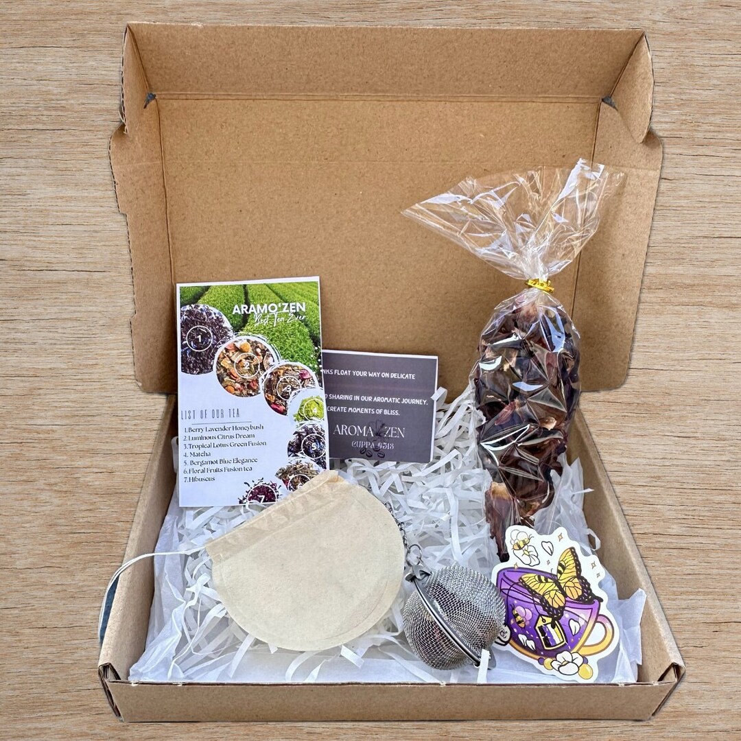 Organic Hibiscus Flowers Tea Set - Natural Tea Gift Box for Loved One ...