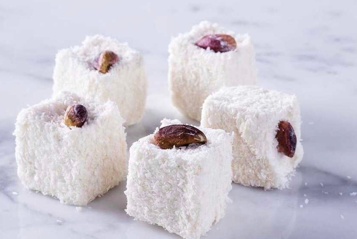 Traditional Turkish Delight With Coconut - Sultan Pistachio Delight ...