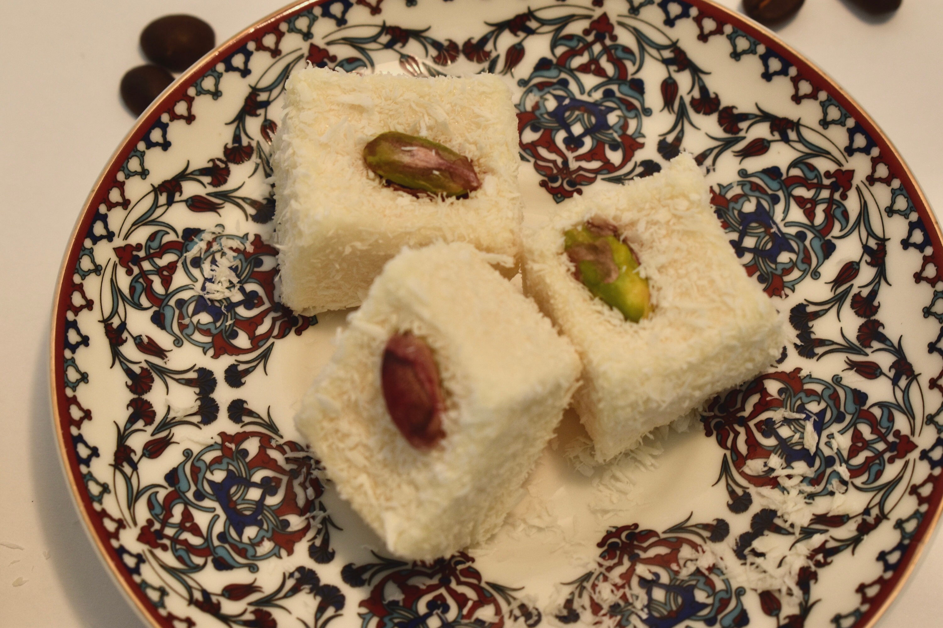 Traditional Turkish Delight With Coconut - Sultan Pistachio Delight ...