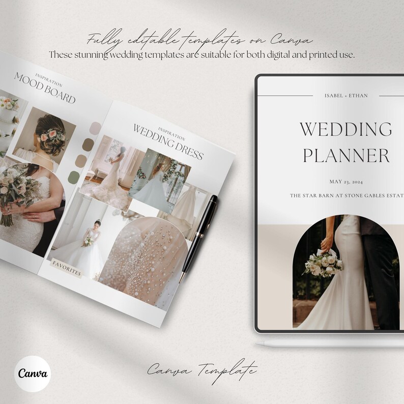 Canva Wedding Planner Template Bundle, Wedding Planner, Wedding ...