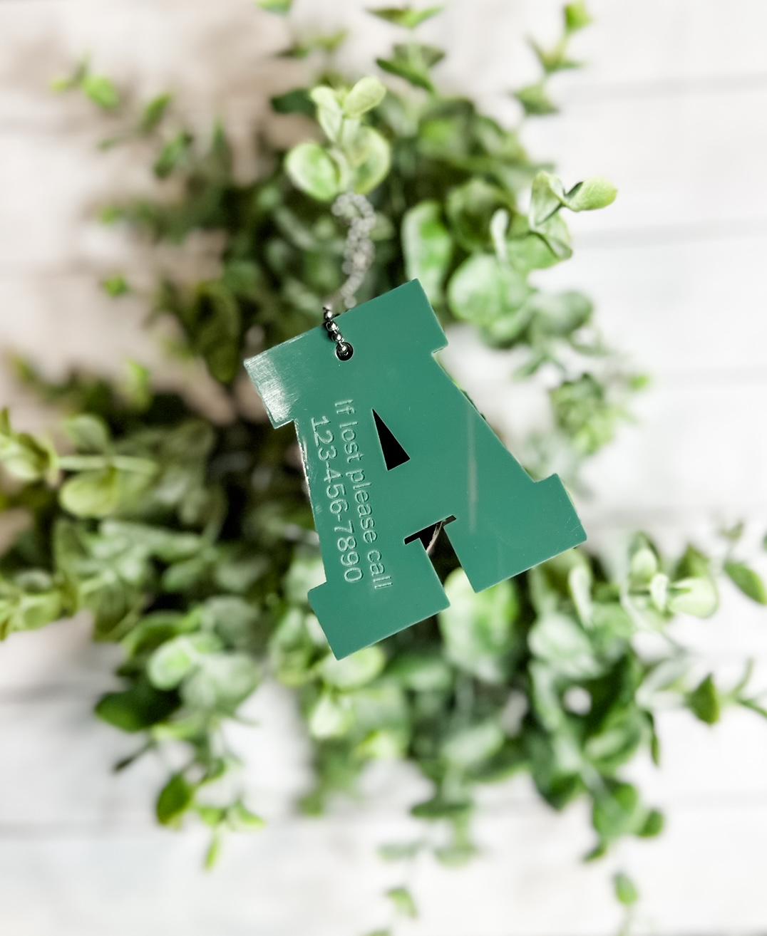 Backpack Tag, Backpack Keychain, Acrylic Key Chain, Personalized Key ...