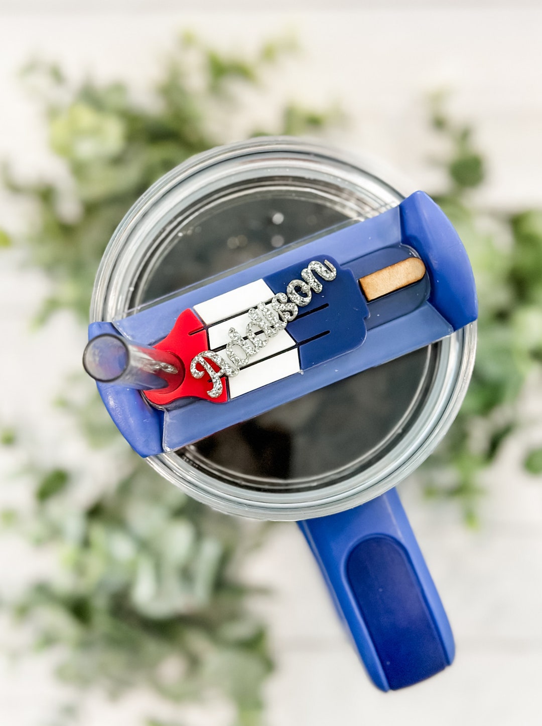 Stanley Cup Topper - Red, White, and Blue Bomb Pop With a Personalized ...