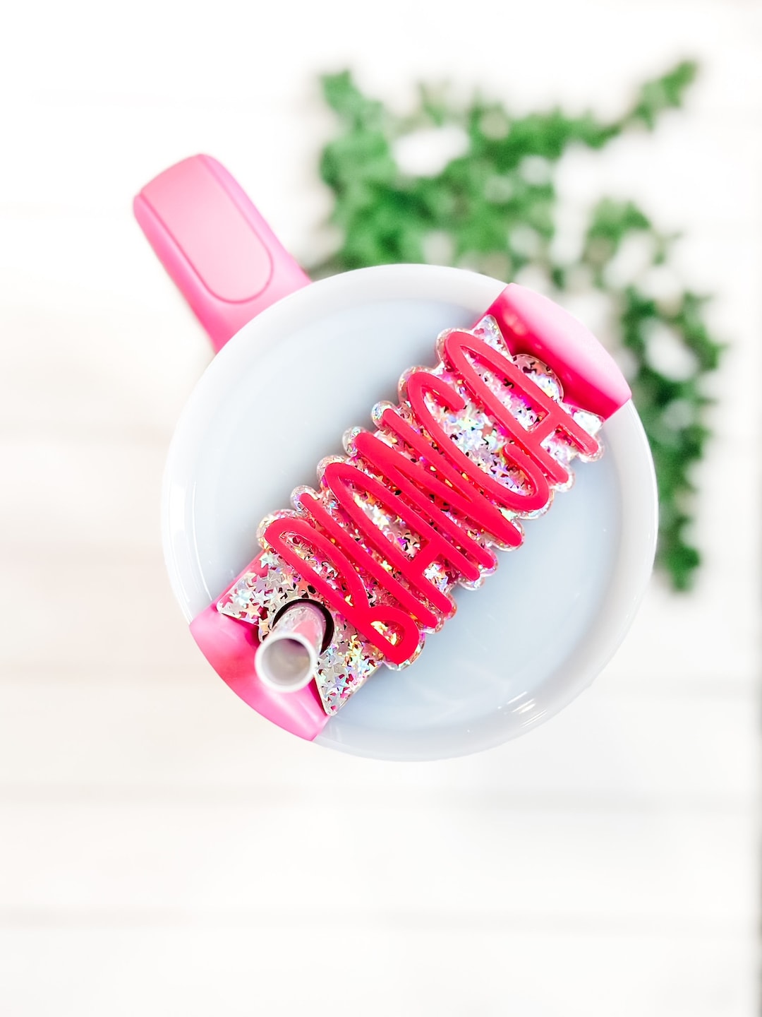 Stanley Cup Topper - Hot Pink and Confetti Stars - Etsy