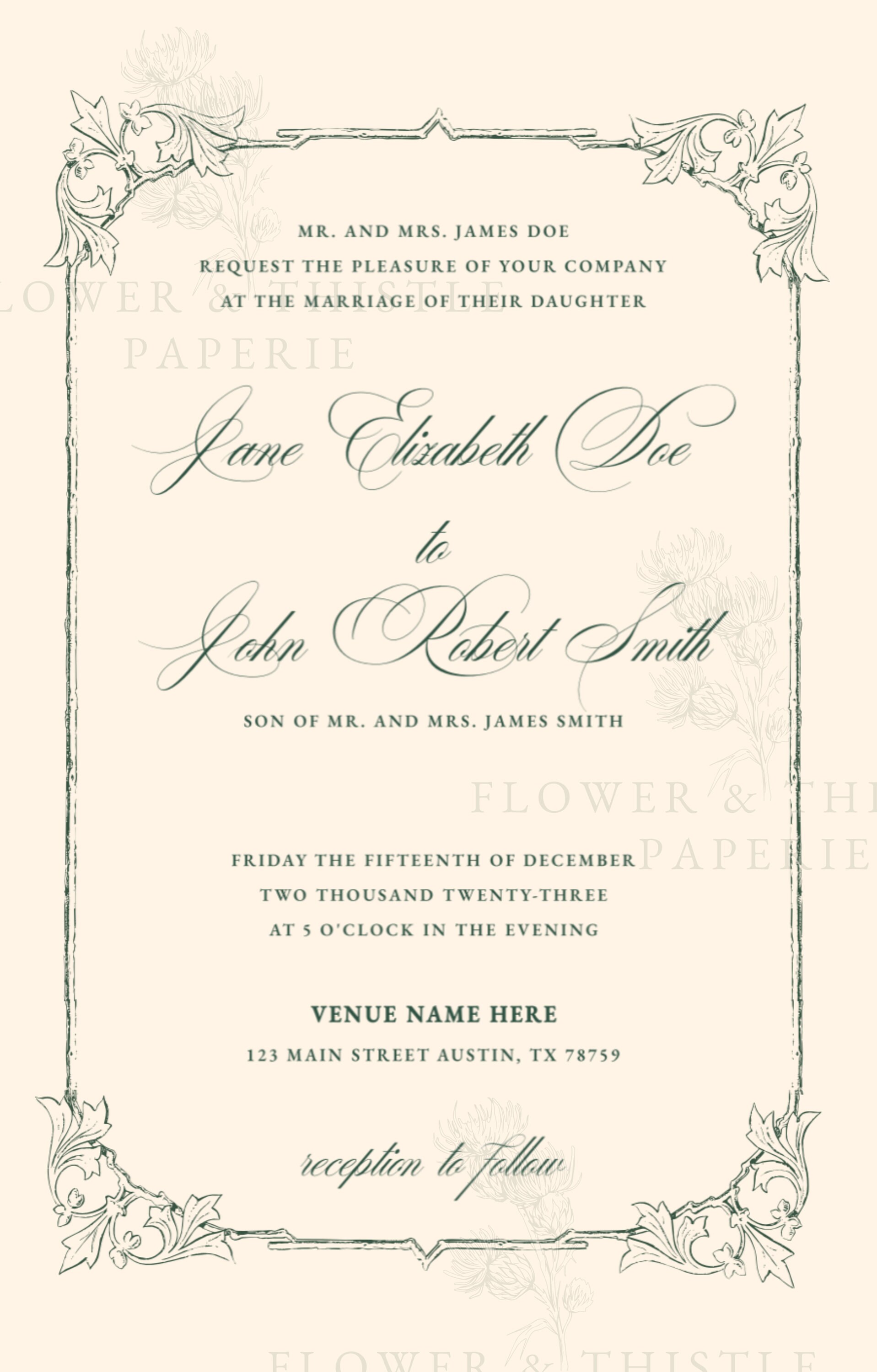 Victorian Christmas Wedding Invitation Suite Romantic Vellum Wrap Wax ...
