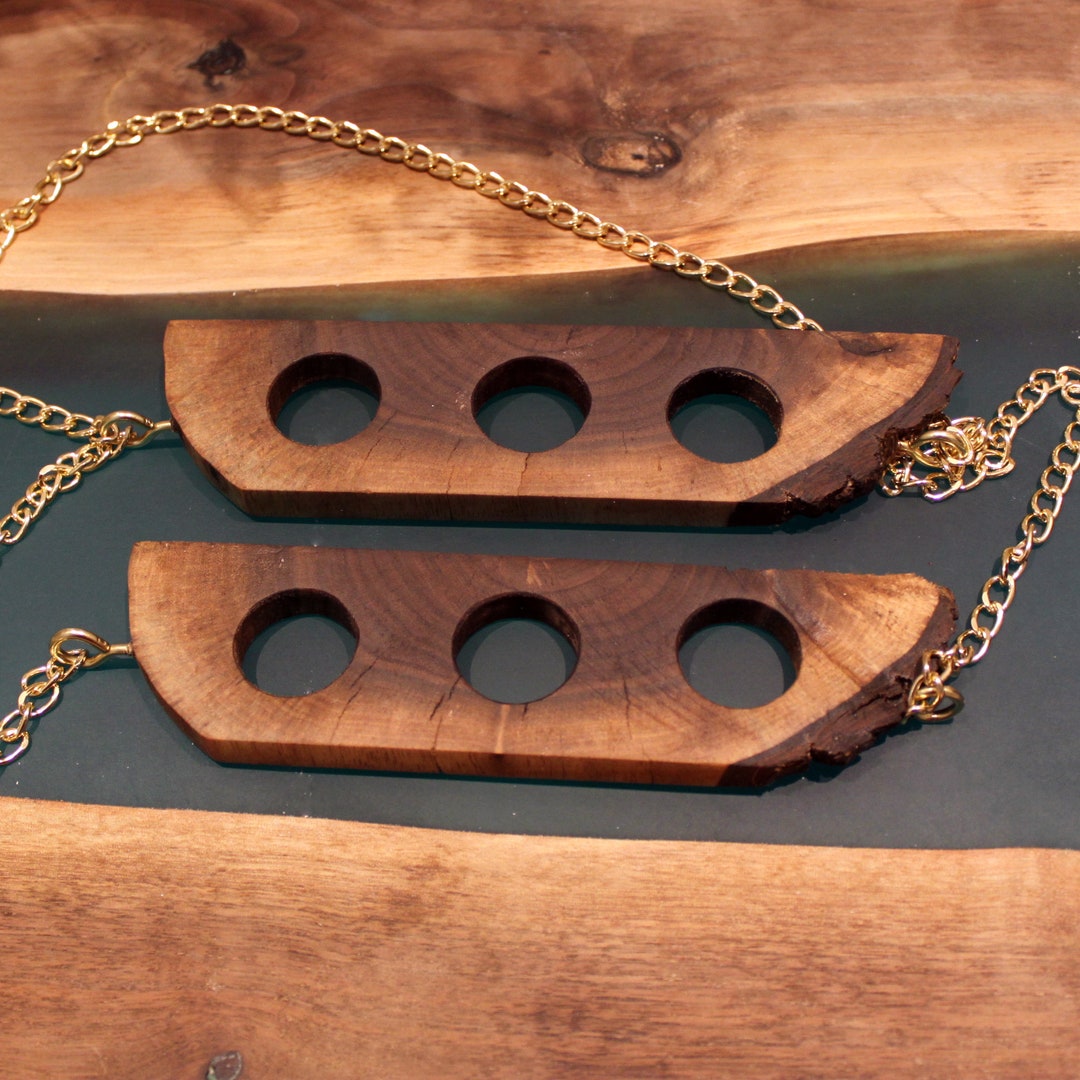 Propagation Station- Two Tiers, Six Tubes, Gold Chain and Live Edge ...