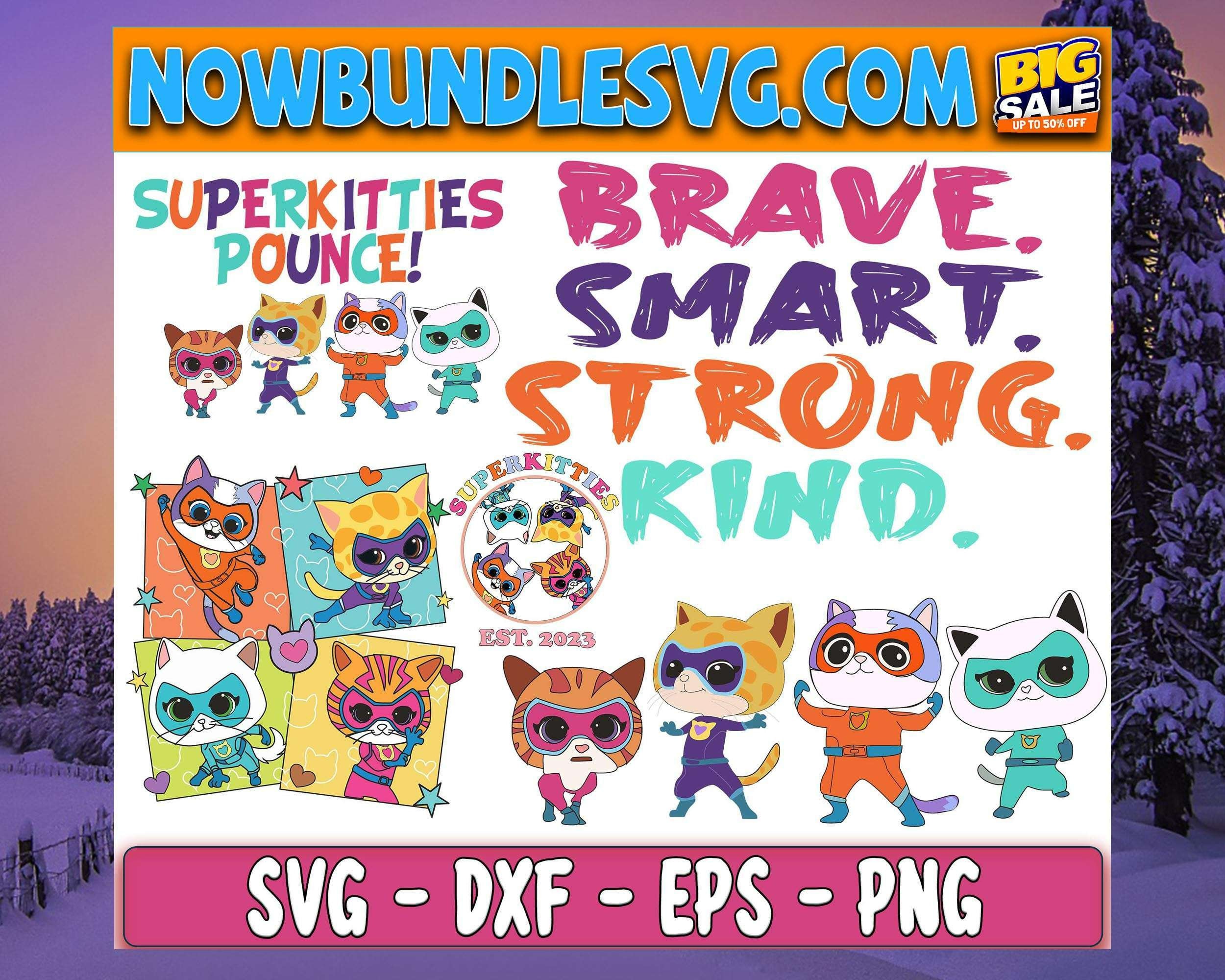 10 FILE Superkitties Svg Bundle Hero Kitties Super Cats - Etsy