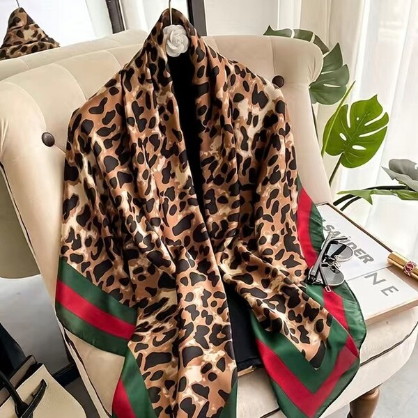 Leopard Print Scarf - Etsy