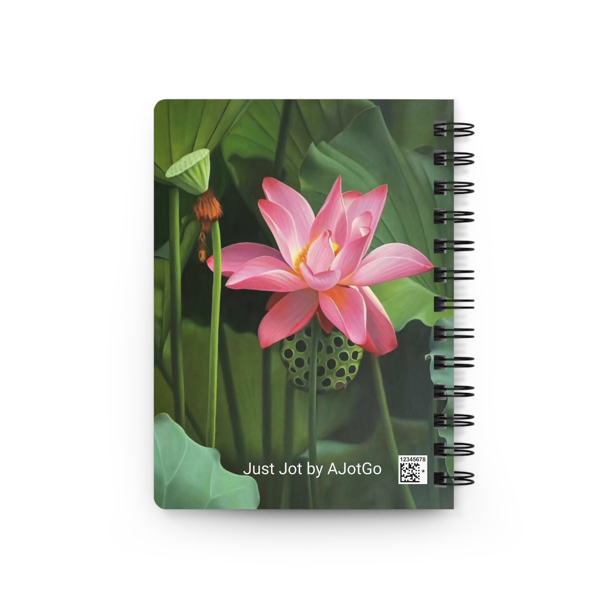 Lotus Flower Spiral Notebook, 150 Lined Pages 75 Sheets, Approx Size ...
