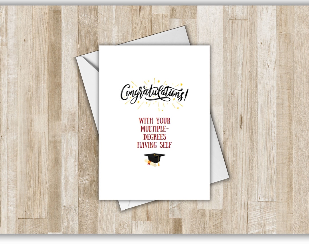 Funny Graduation Card, Graduate, Congratulations, Congrats, Humor ...