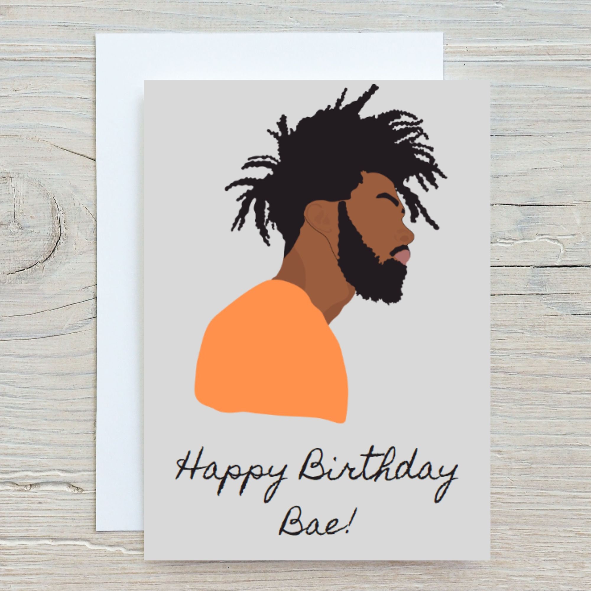 Black Man Birthday Card, Black Men, Man With Dreadlocks Greeting Card ...