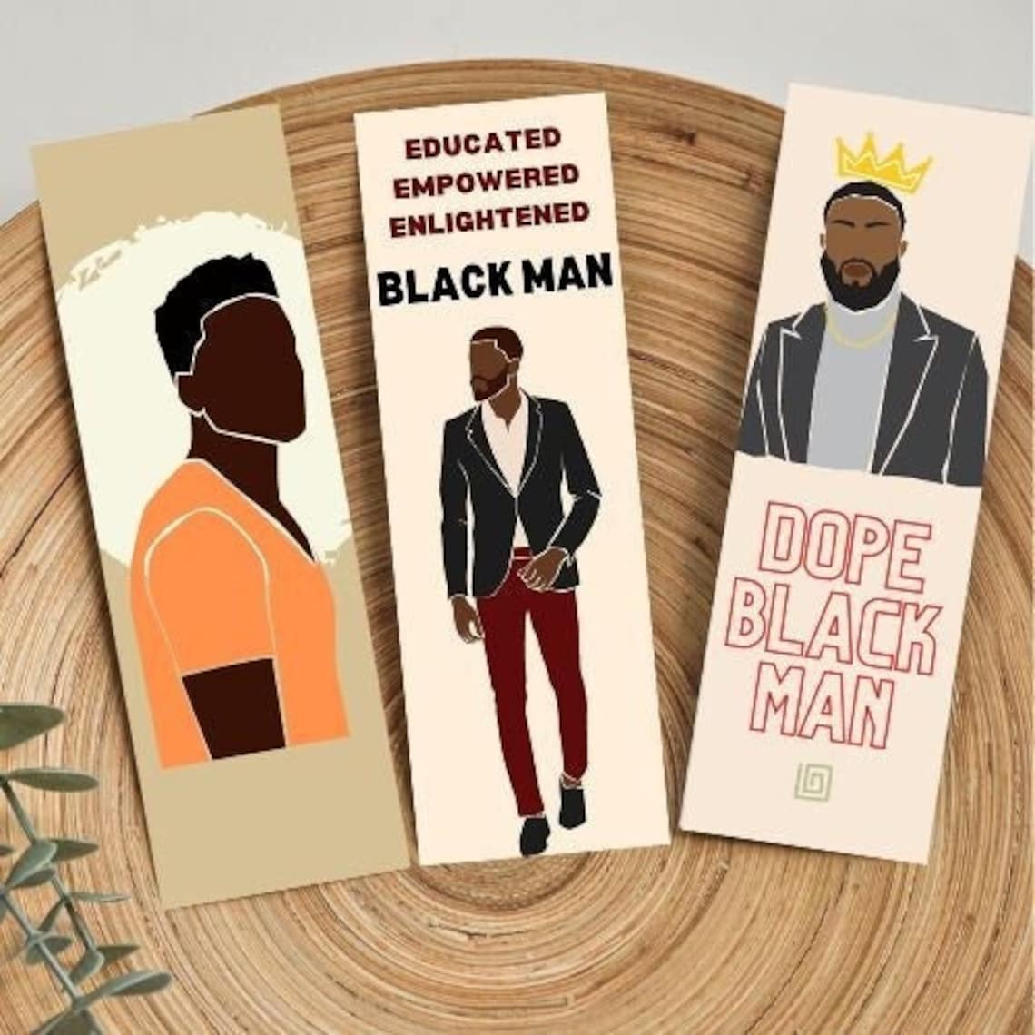 3 Pack of Bookmarks, Men Bookmarks, Black Men, Gifts for Him, Bookish ...