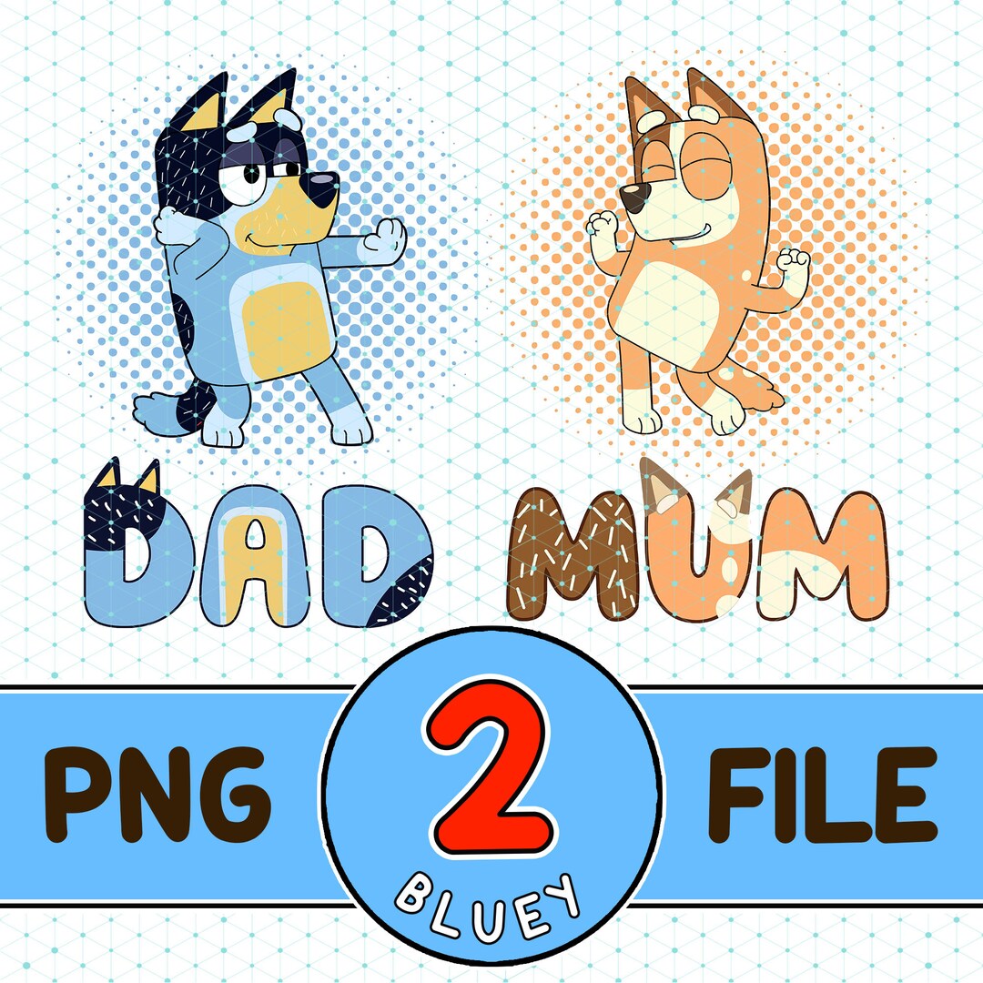 Bluey papa Png Bluey fête des pères Png Bluey maman Png - Etsy France