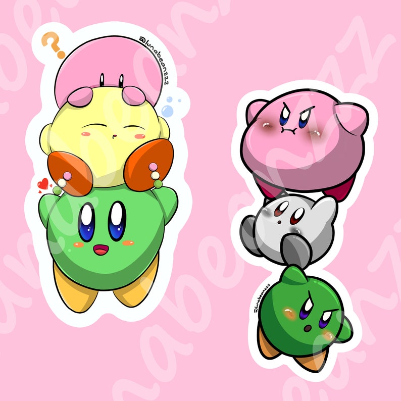 Cute Kirby Stickers Vinyl Decal Dango Trio Sticker Pack - Etsy Australia