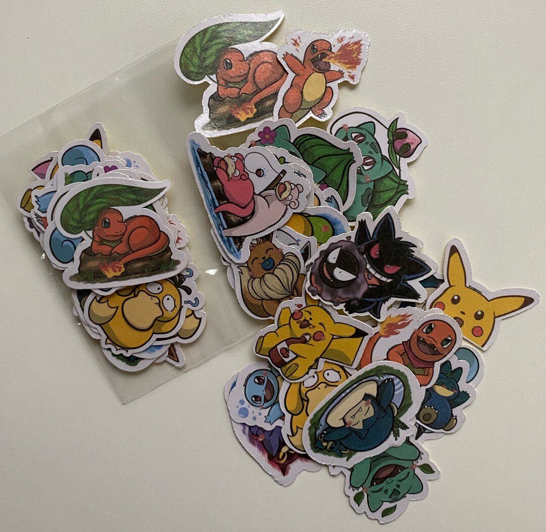 26pcs Cute Mini Pokemon Stickers, Pokemon Sticker Pack, Glossy or Matte ...