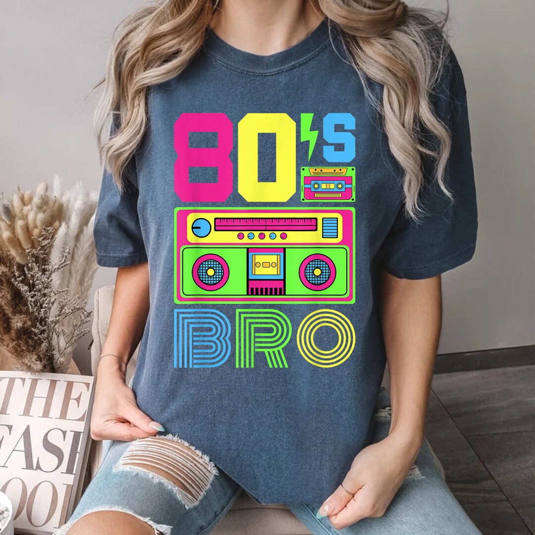80s Bro 1980s Fashion 80 Theme Party Outfit Eighties Costume Shirt - Etsy