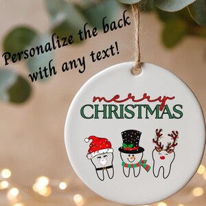 Merry Christmas, Teeth, Dentist Gift, Teeth Ornament, Christmas ...