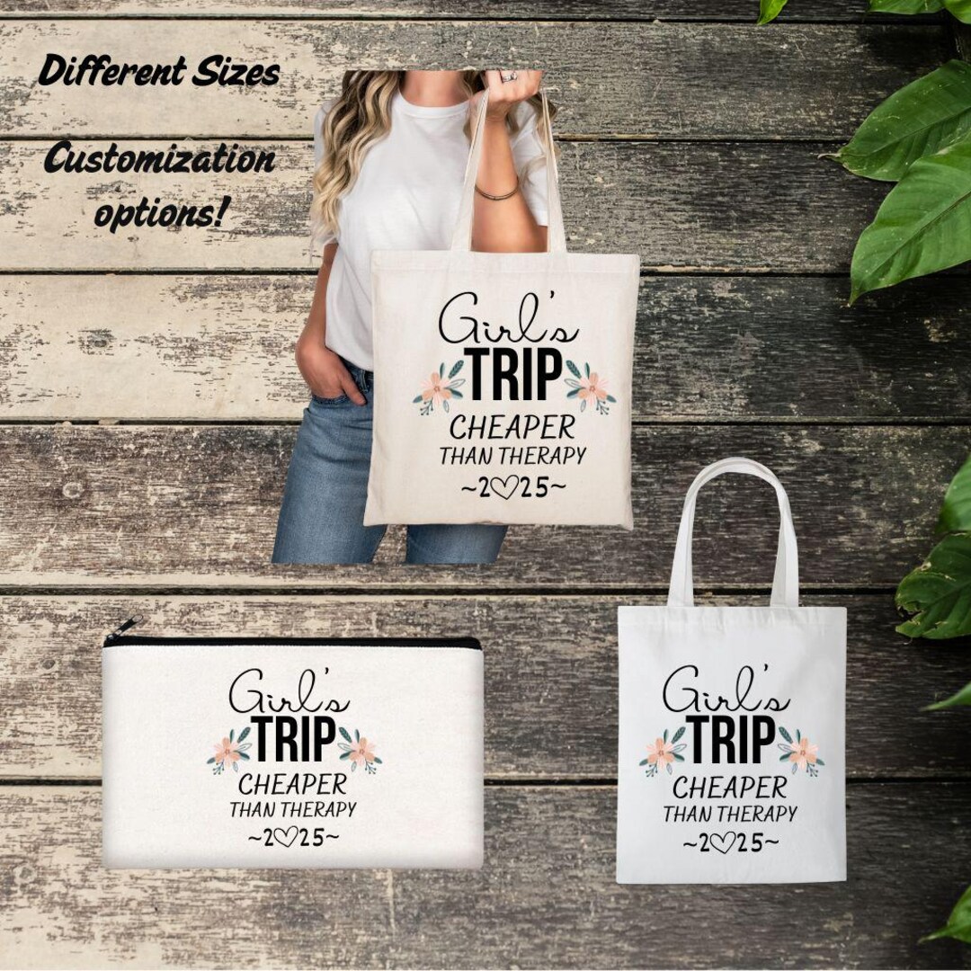 Girl's Trip Cheaper Than Therapy, Gift Bag, Girls Getaway Gift, Gift ...
