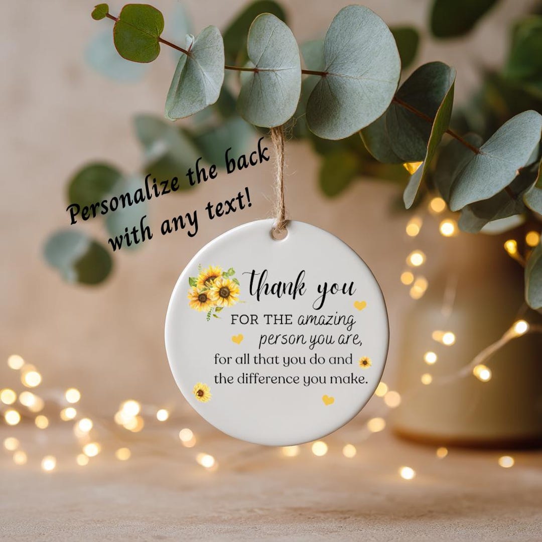 Thank You Gift, Christmas Ornament, Thank You Ornament Ornament ...