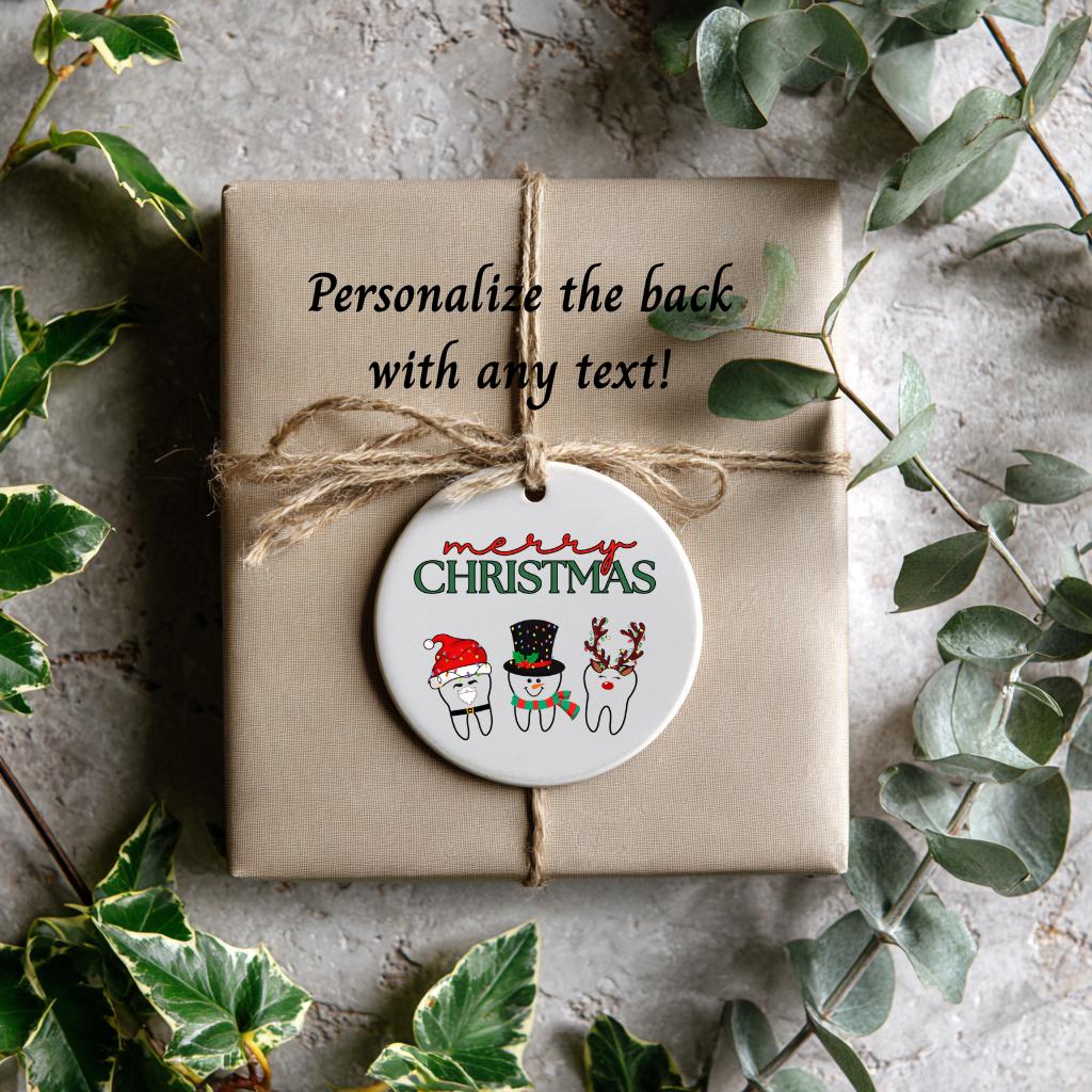 Merry Christmas, Teeth, Dentist Gift, Teeth Ornament, Christmas ...