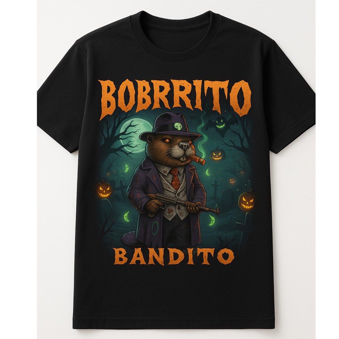 Bobrito Bandito PNG, Italian Brainrot Halloween, Gangster Beaver ...