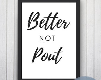 DIGITAL FILE | Instant Download | PNG | Better Not Pout | Santa Claus ...