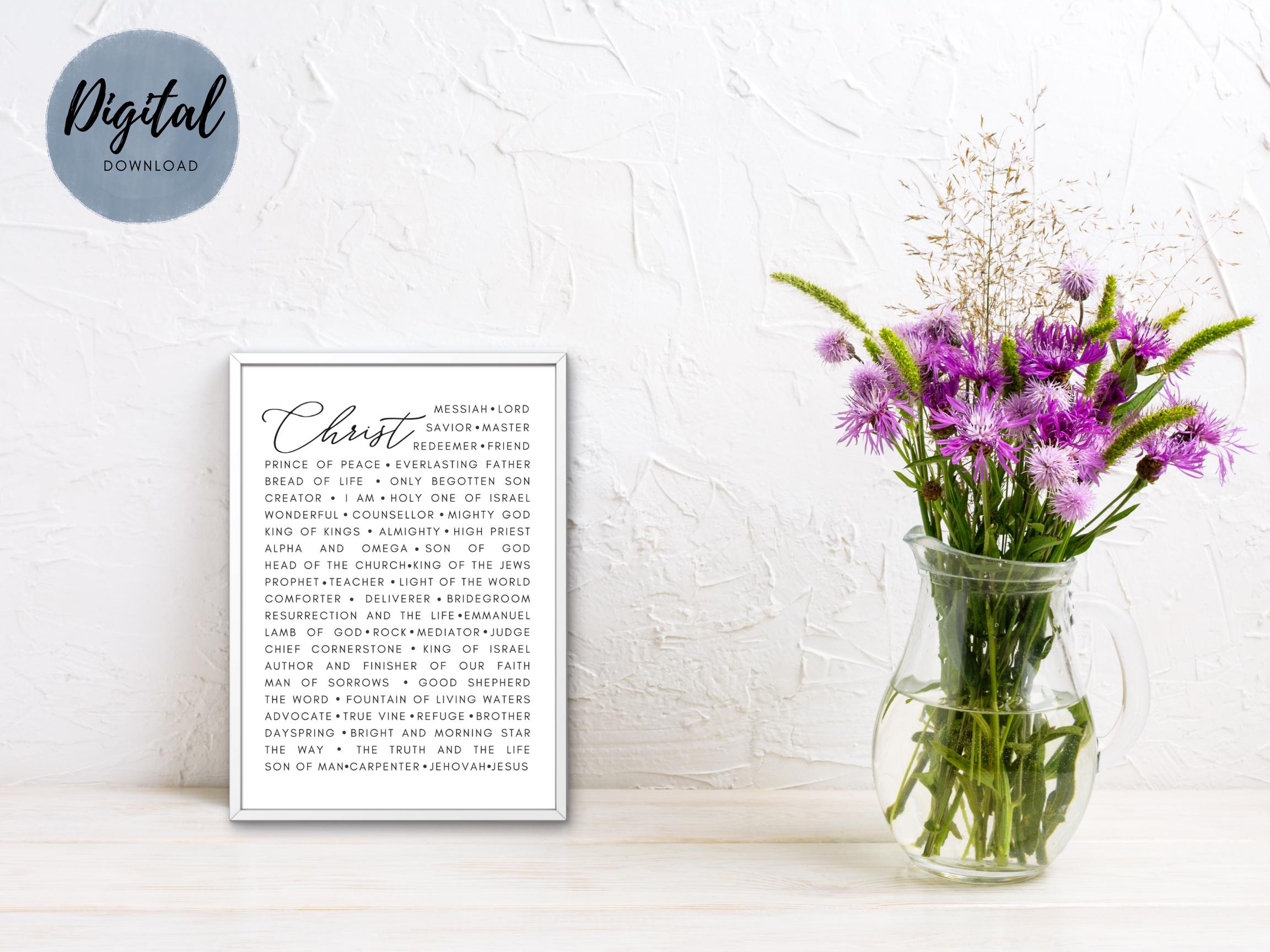 Names of Christ - Digital Print, Instant Download - Etsy