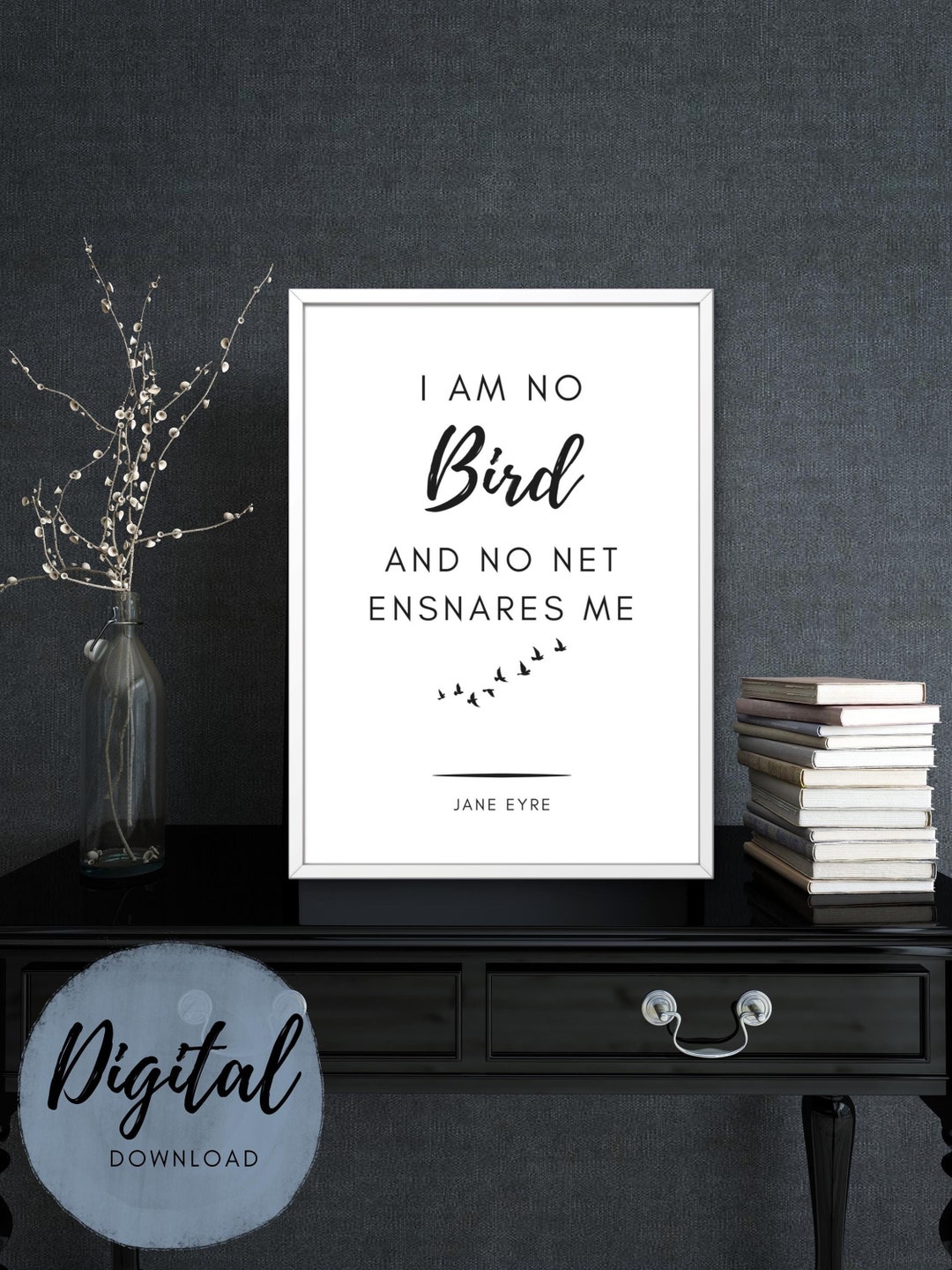 I Am No Bird - Jane Eyre - Digital Art - Etsy